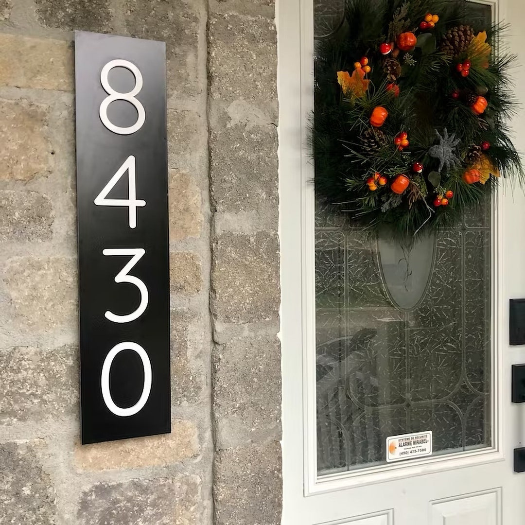 Address Sign, Modern Plaque | Aluminum Sign| Residential Sign |custom ...
