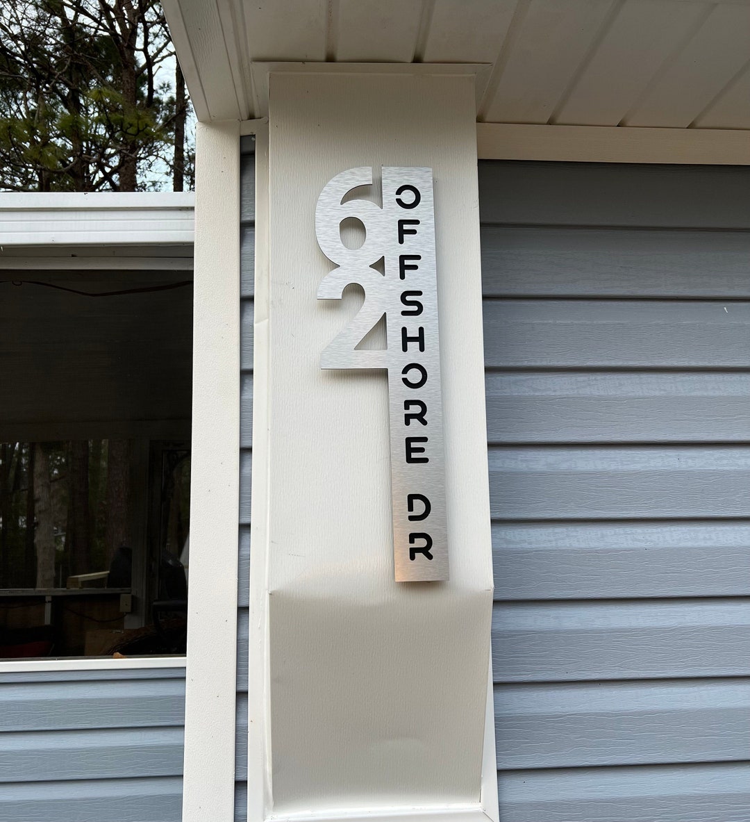 Modern House Numbers, Vertical Plaque, House Number Sign | Modern ...