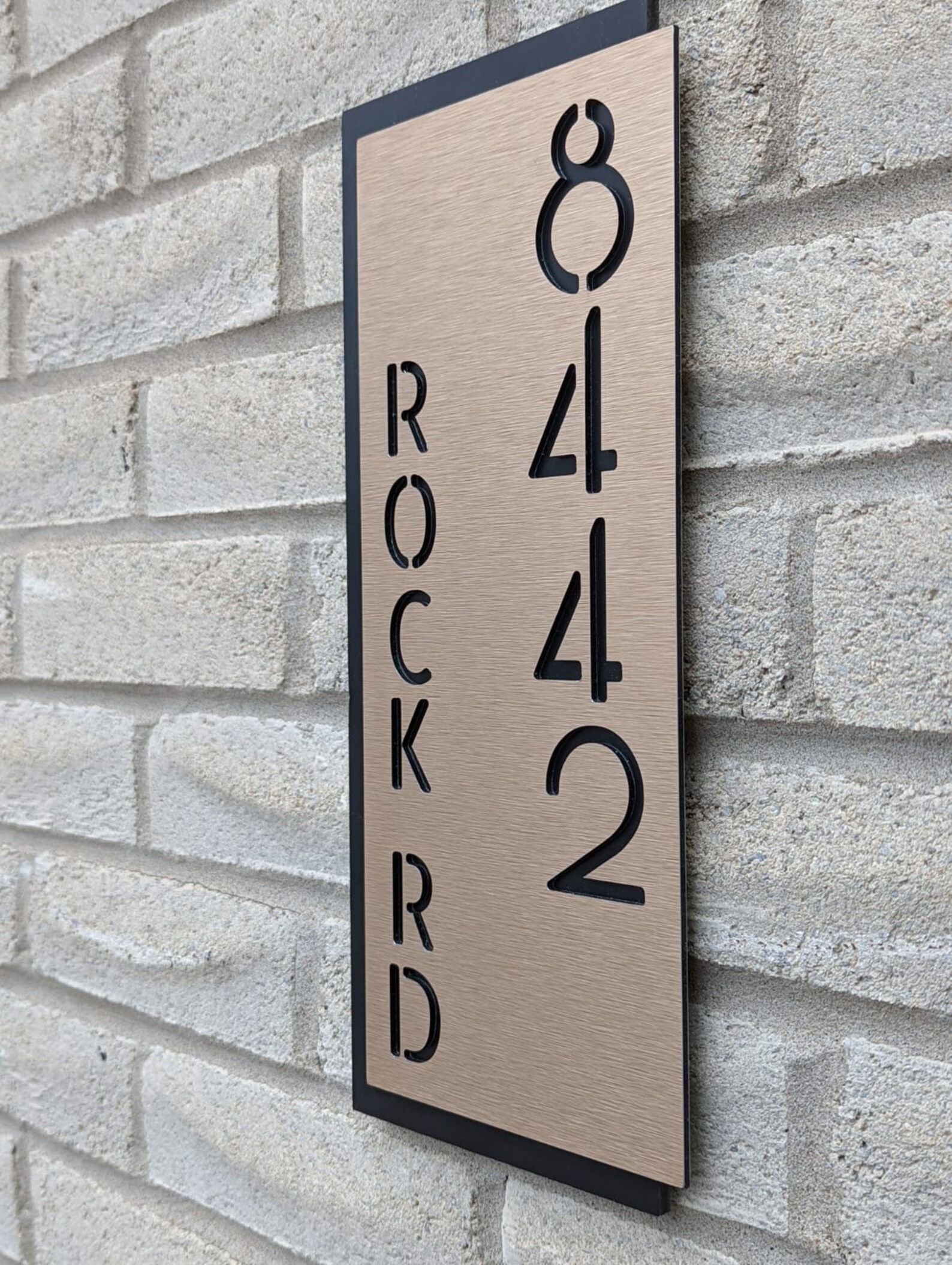 Address Sign Modern Plaque Aluminum Composite Vertical - Etsy
