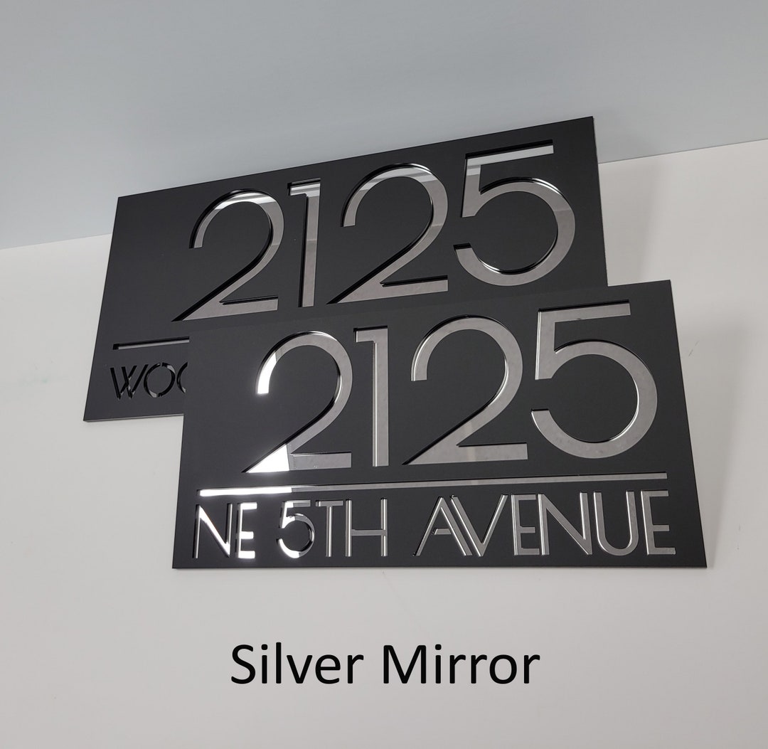 Modern Address Sign | Double Layered House Numbers | Address Plaque ...