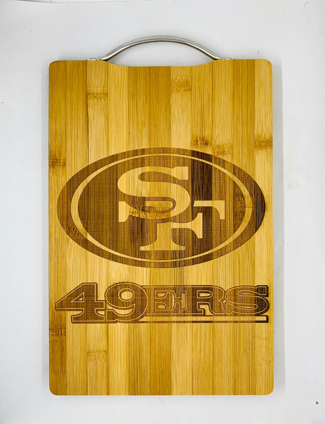 Sf Football Laser Engraved Bamboo Cutting Board Gift Anniversary ...