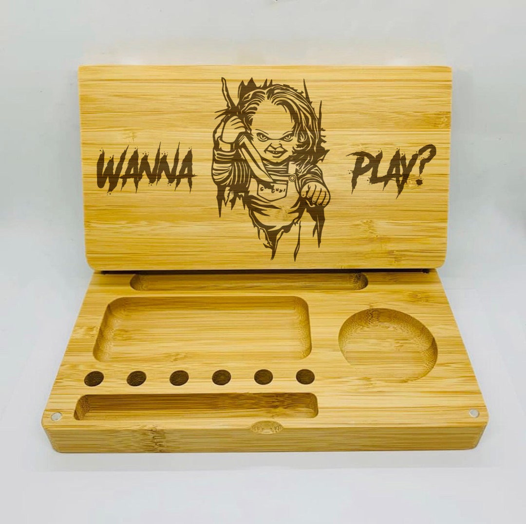 Horror Movie Inspired Hand Made Laser Engraved Bamboo Rolling Tray ...