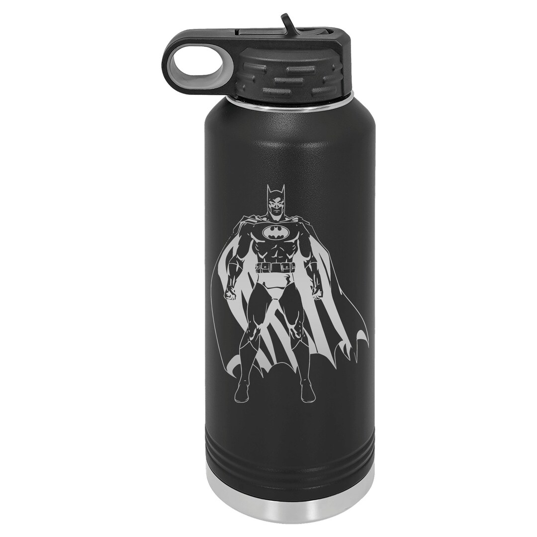 Super Hero, Bat, 40 0z Engraved Water Bottles With Straw, Personalized ...