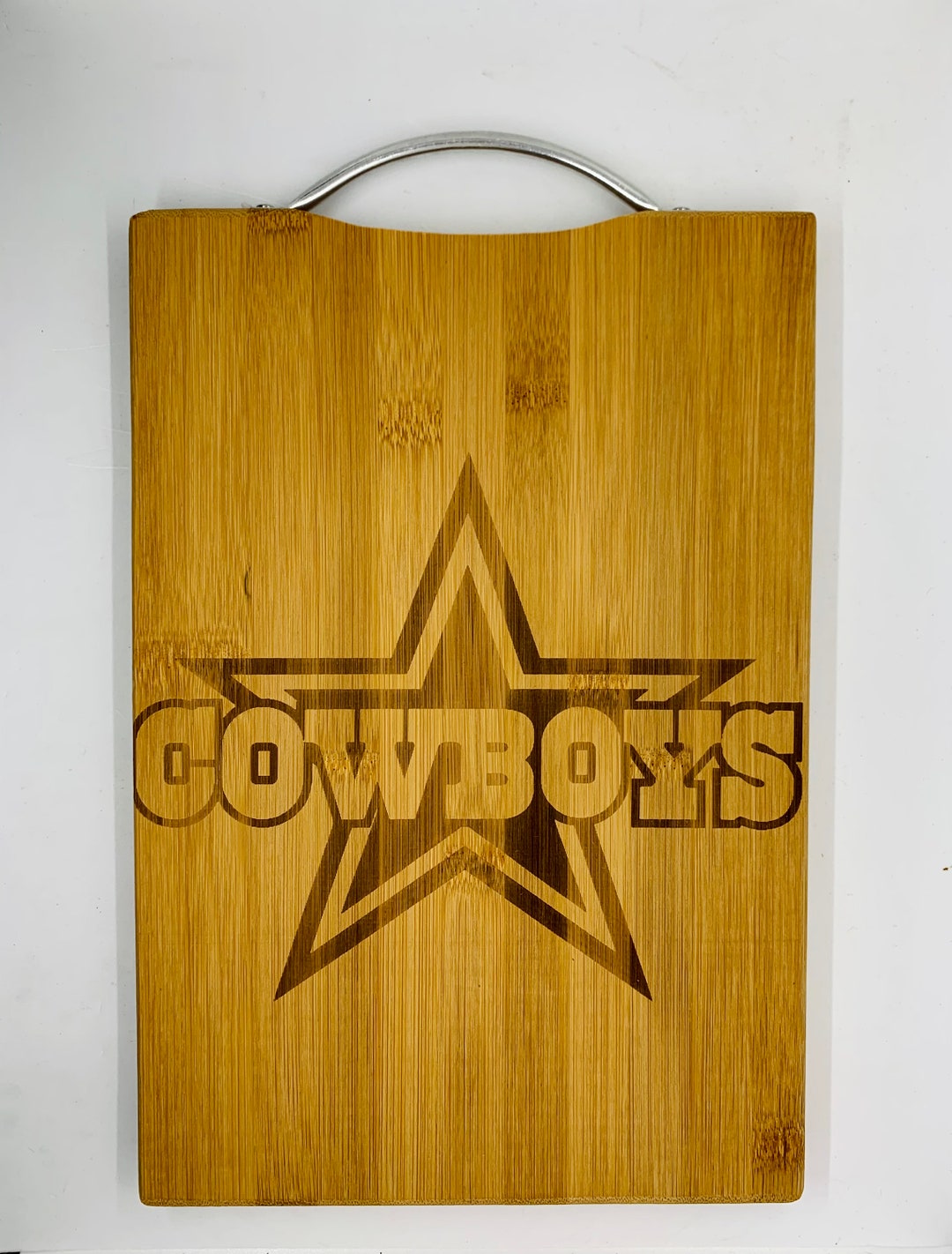 Football Laser Engraved Bamboo Cutting Board Gift Anniversary Birthday ...