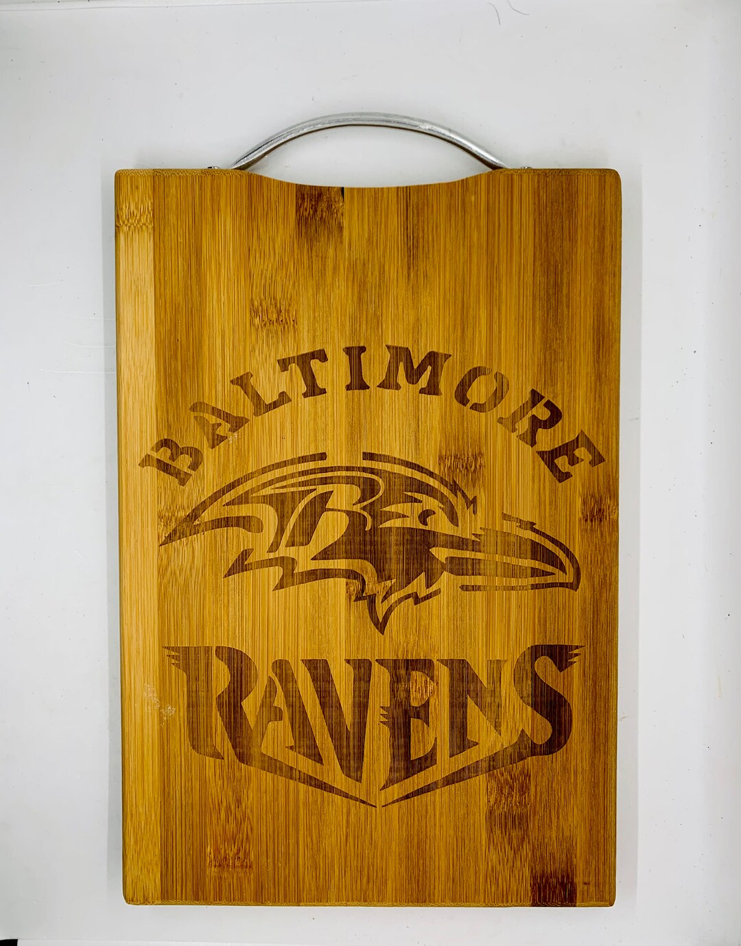 Football Laser Engraved Bamboo Cutting Board Gift Anniversary Birthday ...