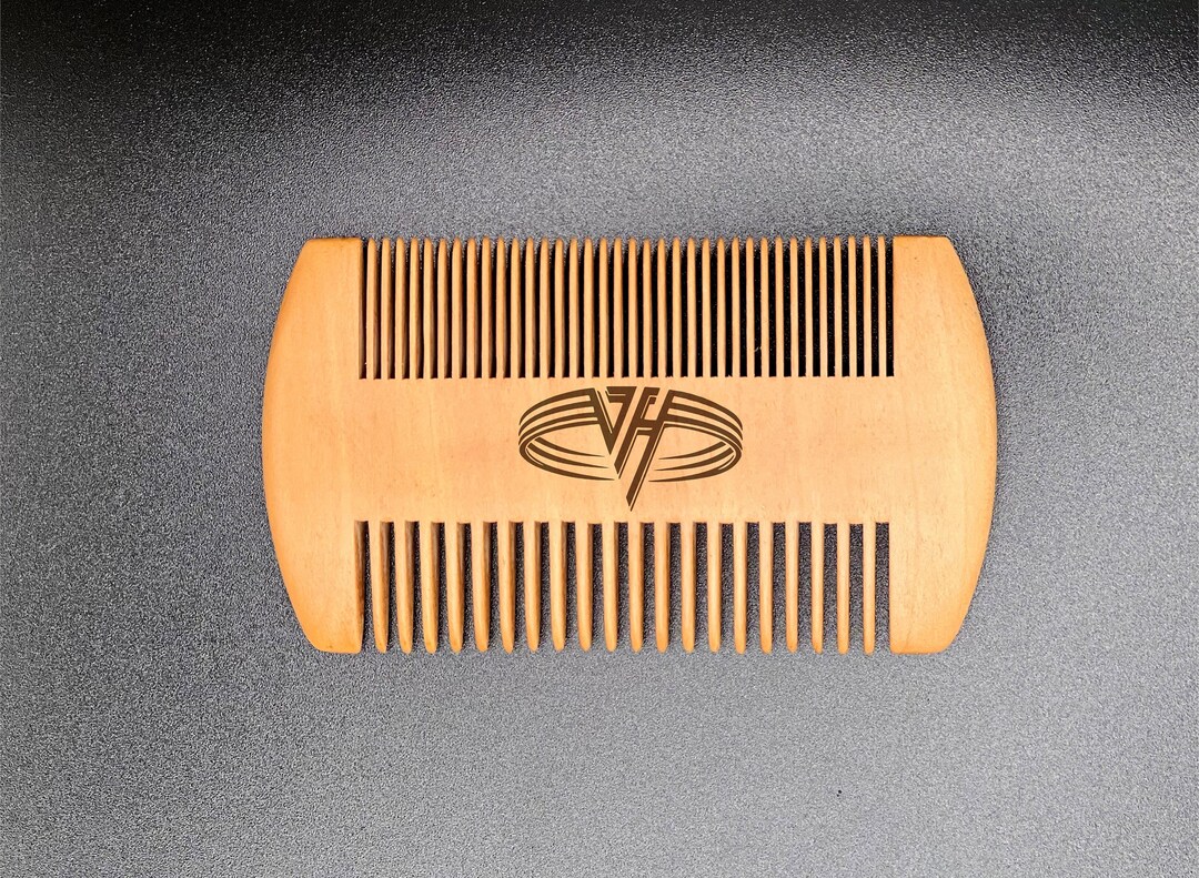 Personalized Beechwood Beard Comb Laser Engraved Gift for Dad Groomsmen ...