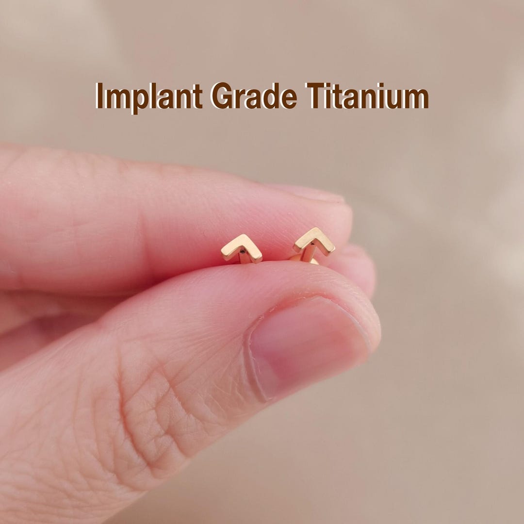 20G/18G/16G Tiny V-shape Threadless Push Pin Labret, Titanium Flat Back ...