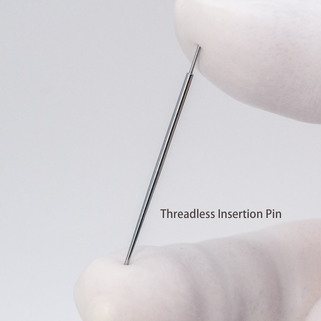 Threadless Insertion Pin 16g / 18g / 20g 316L Steel - Threadless ...
