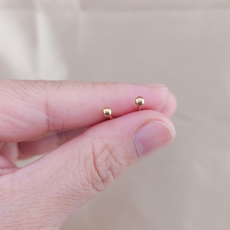 20G/18G/16G Tiny Ball Threadless Push Pin Labret Stud, 2mm/2.5mm/3mm ...