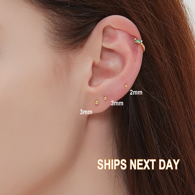Tiny Gold Studs - Etsy UK