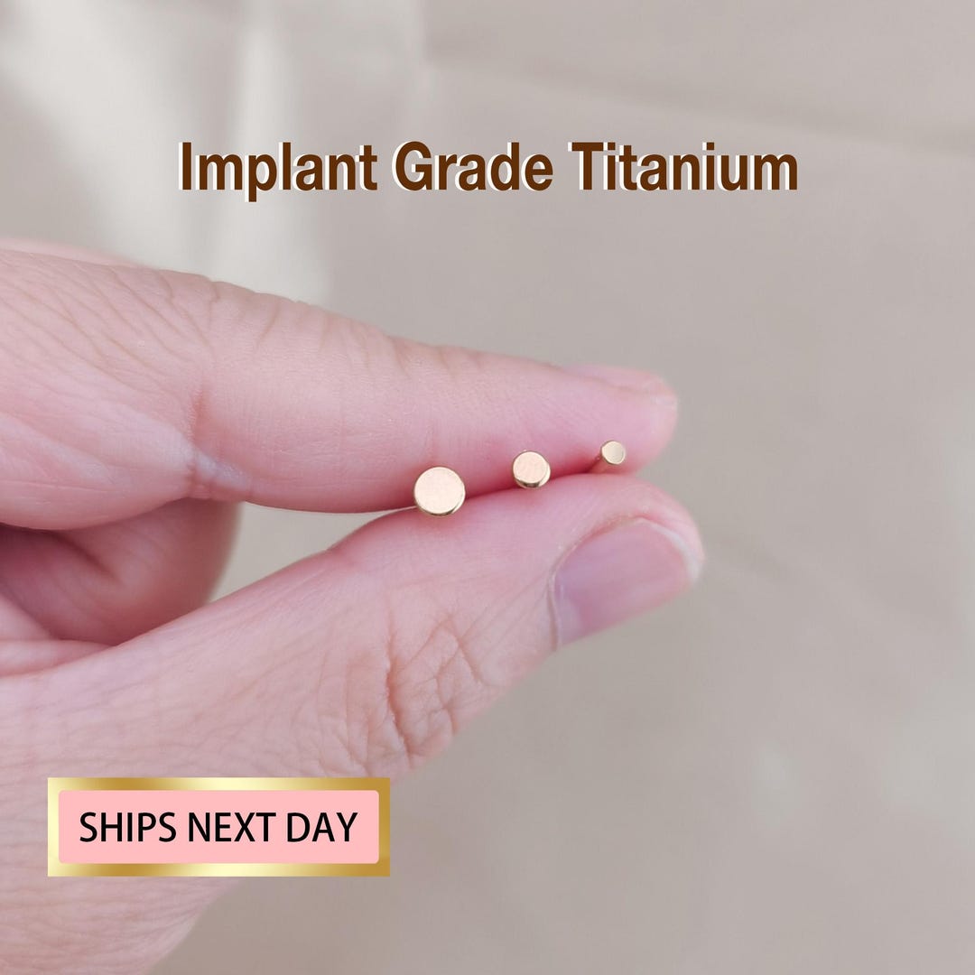 20G/18G/16G Tiny Flat Disc Threadless Push Pin Labret Stud, 1.5mm/2mm ...
