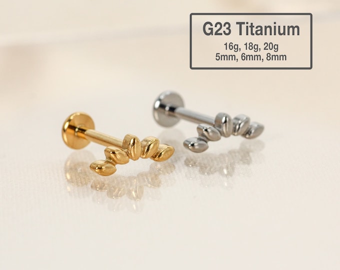 14k Solid Gold CZ Cartilage Piercing/threadless Push-in Labret/nose ...