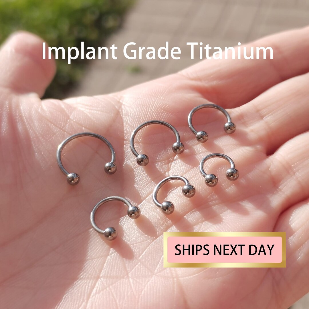 18g/16g/14g Externally Threaded Nose Piercing Implant Grade Titanium ...