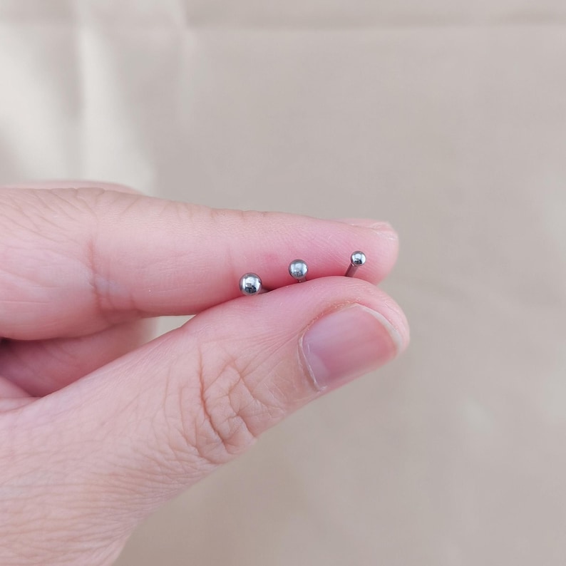 20G/18G/16G Tiny Ball Threadless Push Pin Labret Stud, 2mm/2.5mm/3mm ...