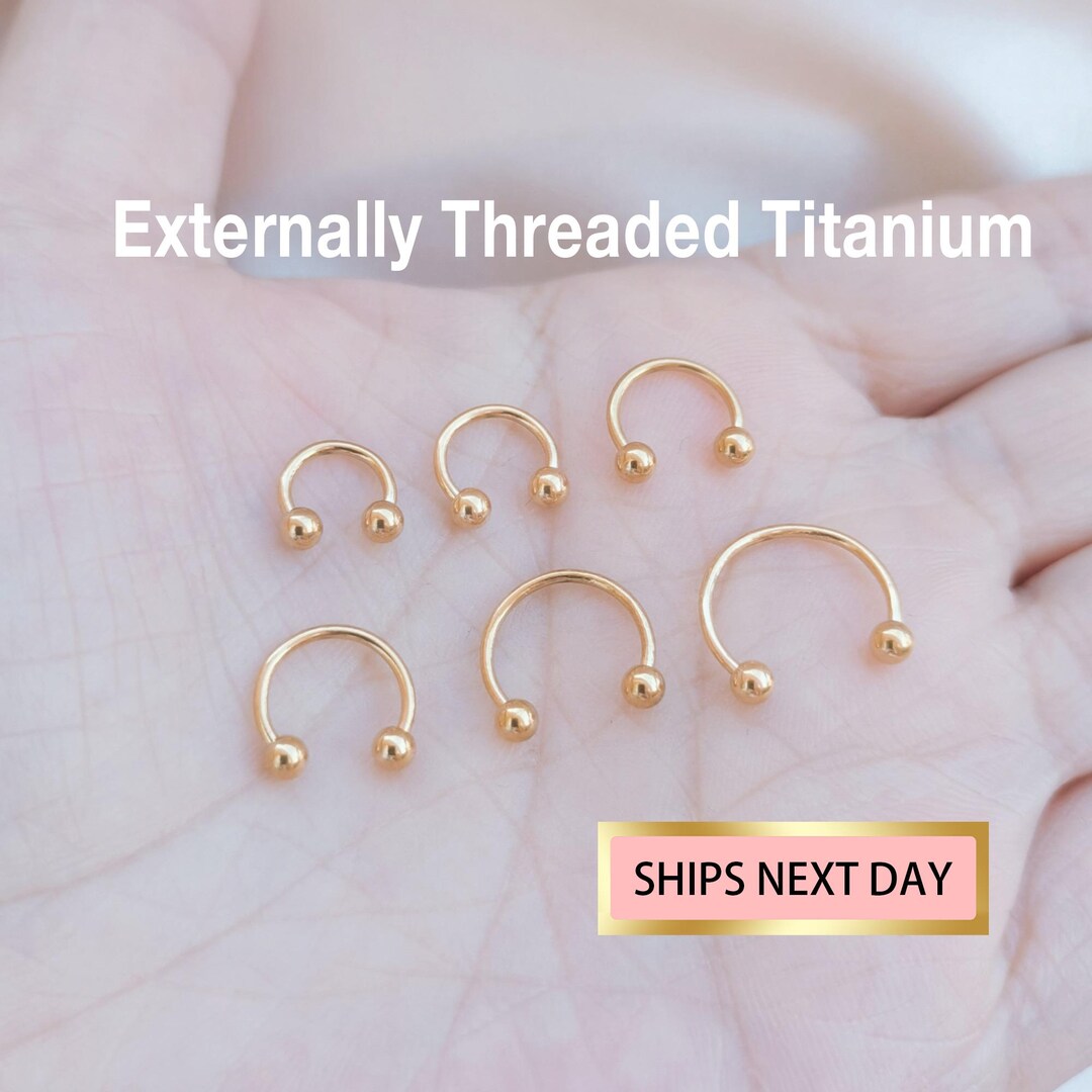 18g 16g 14g Externally Threaded Implant Grade Titanium Gold Color ...