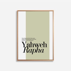 Yahweh Rapha Wall Art Modern Christian Typography Print - Etsy