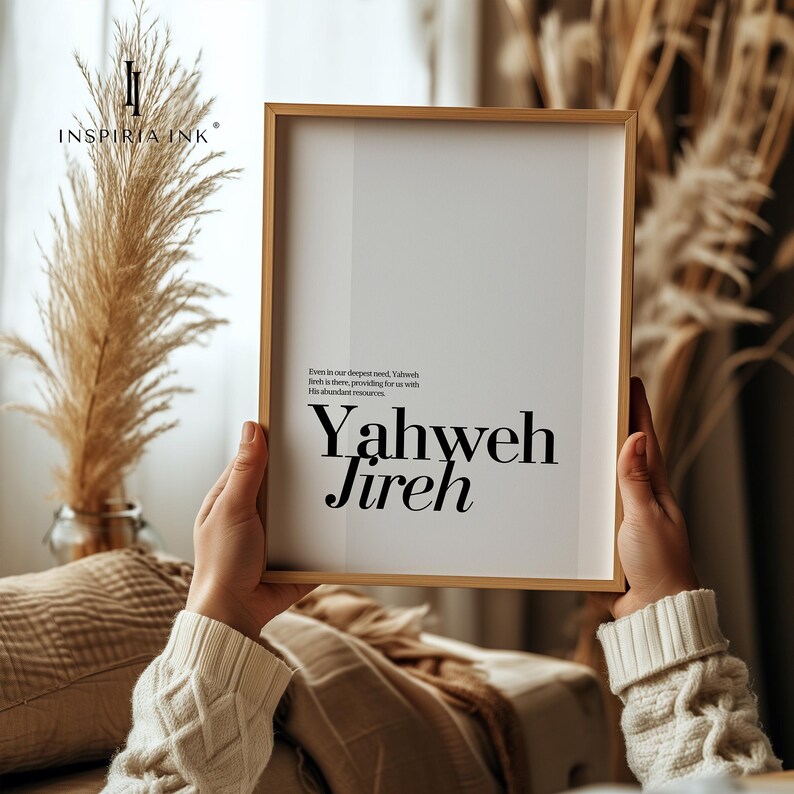 Yahweh Jireh Wall Art Minimalist Christian Typography Print - Etsy