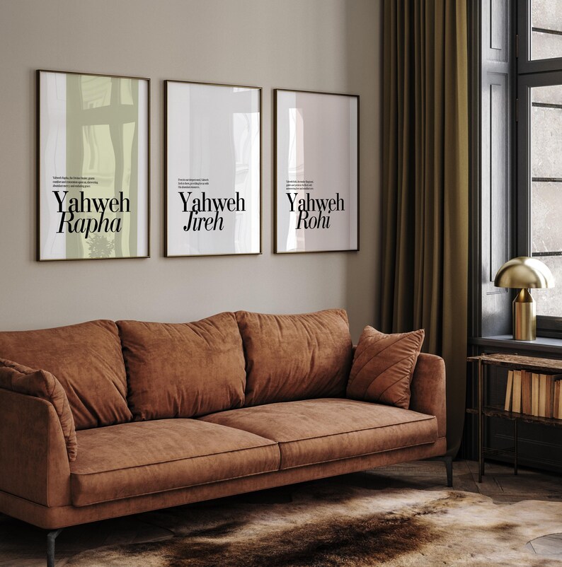 Yahweh Jireh Wall Art Minimalist Christian Typography Print - Etsy