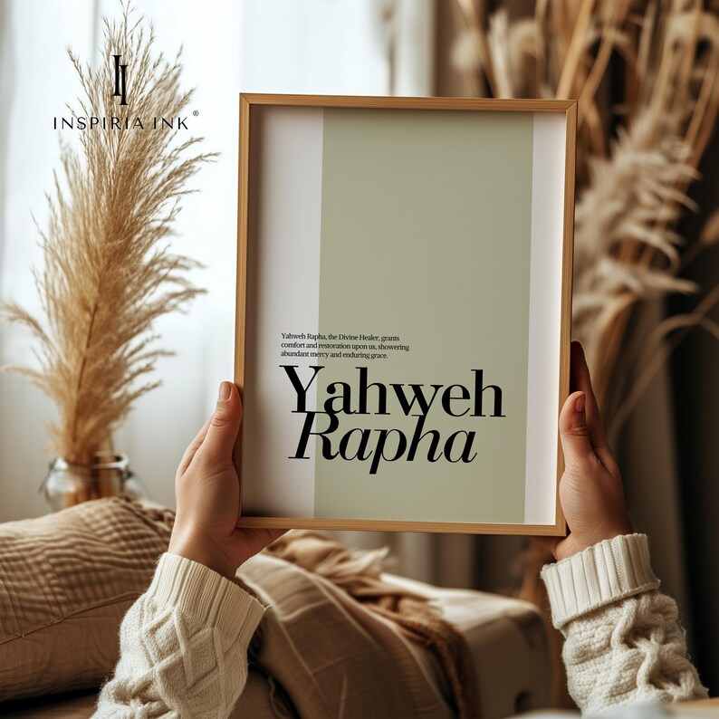 Yahweh Rapha Wall Art Modern Christian Typography Print - Etsy