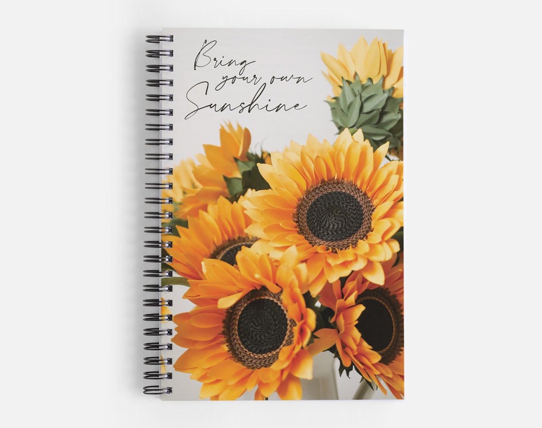 Paper Sunflower Floral Notebook, Paper Sunflowers Journal, Floral ...