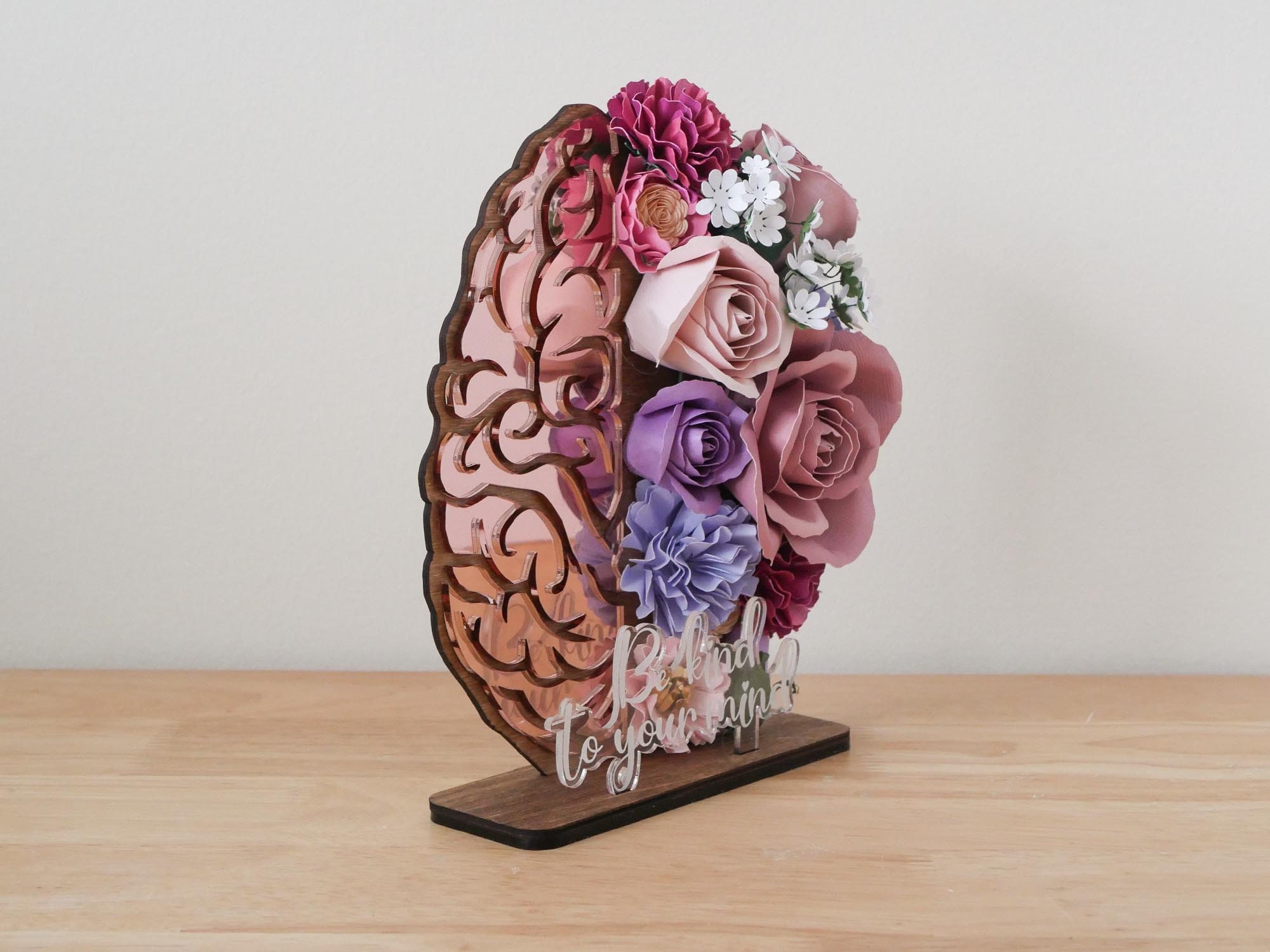 Mental Health Paper Flower Décor Self Care Gift Be Kind to Your Mind ...
