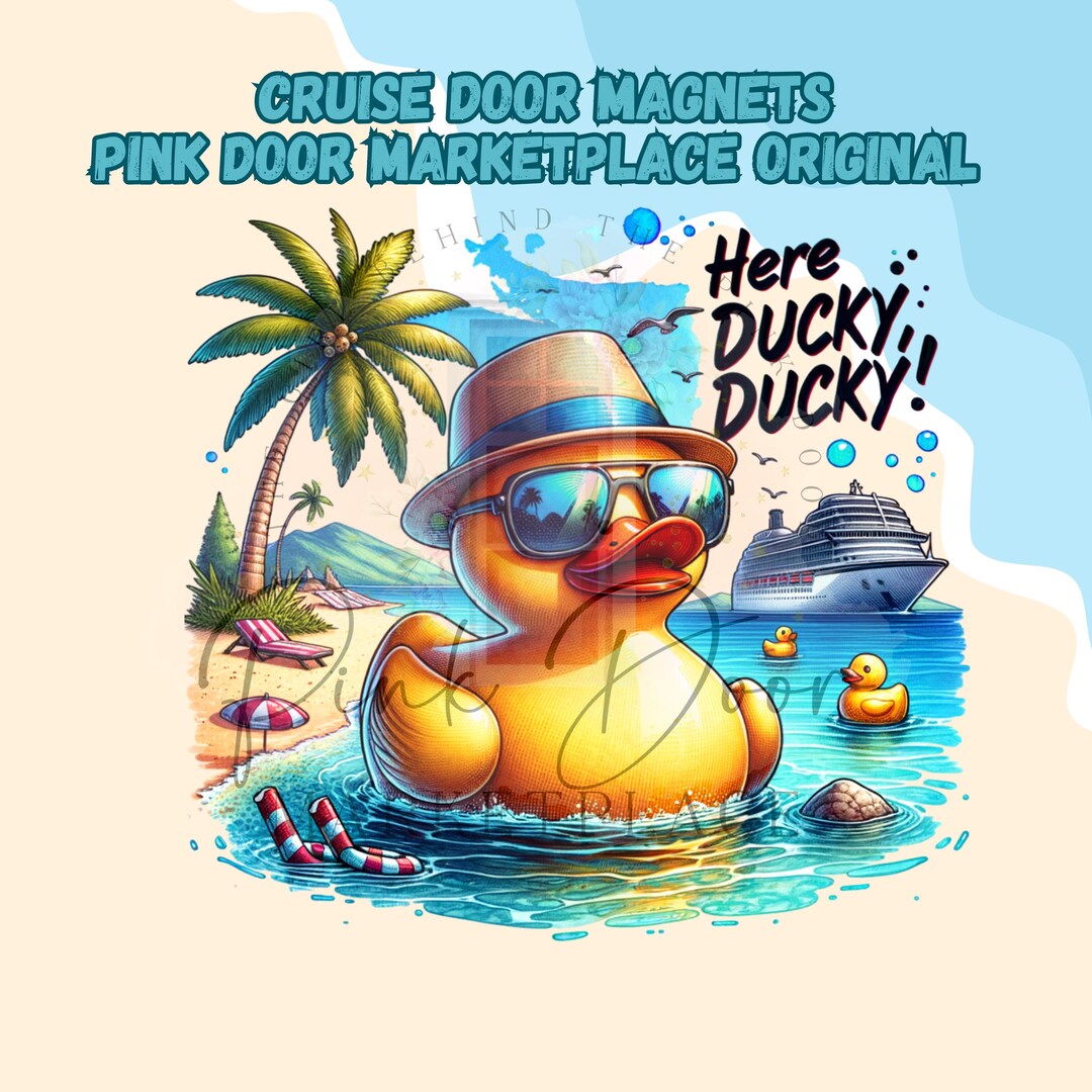 Duck Cruise Door Magnet, Kids Travel Decoration, Boy Duck Magnet - Etsy