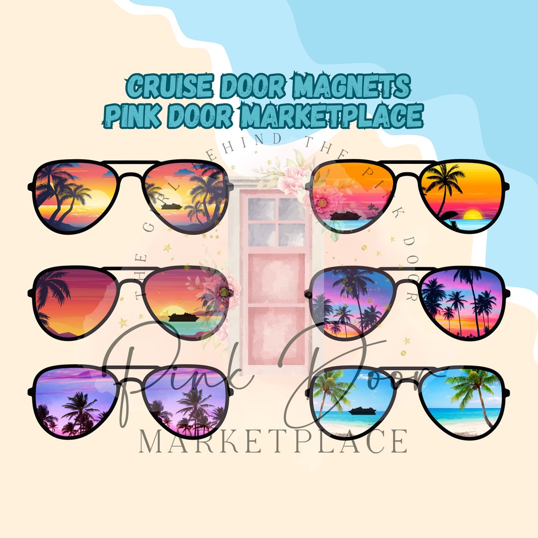 Sunglasses Cruise Door Magnet, Personalized Door Magnet, Cruise Ship ...