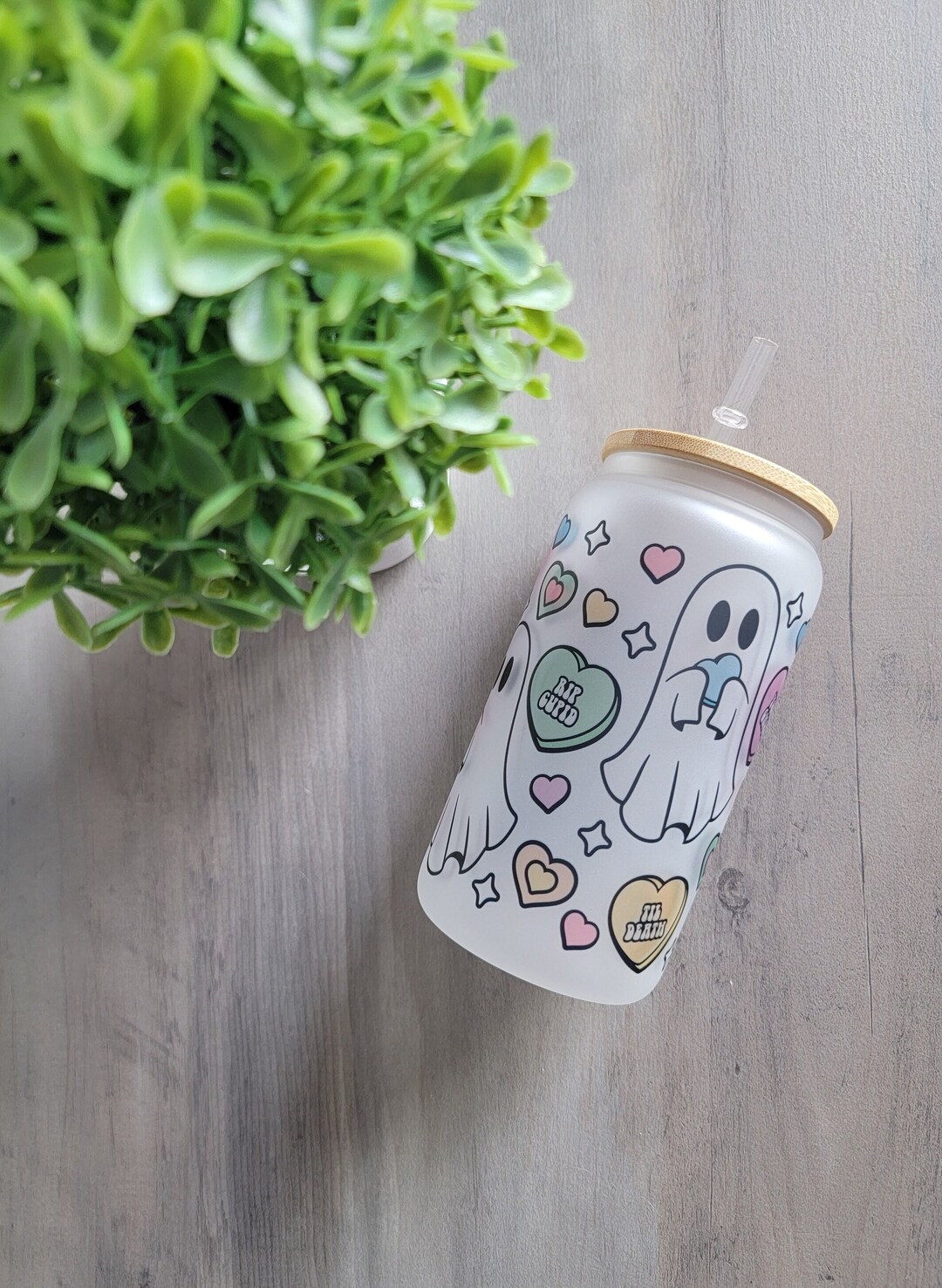 Valentine's Day Ghost Cup, Anti Valentine's Day Glass, Snarky Glass Cup ...