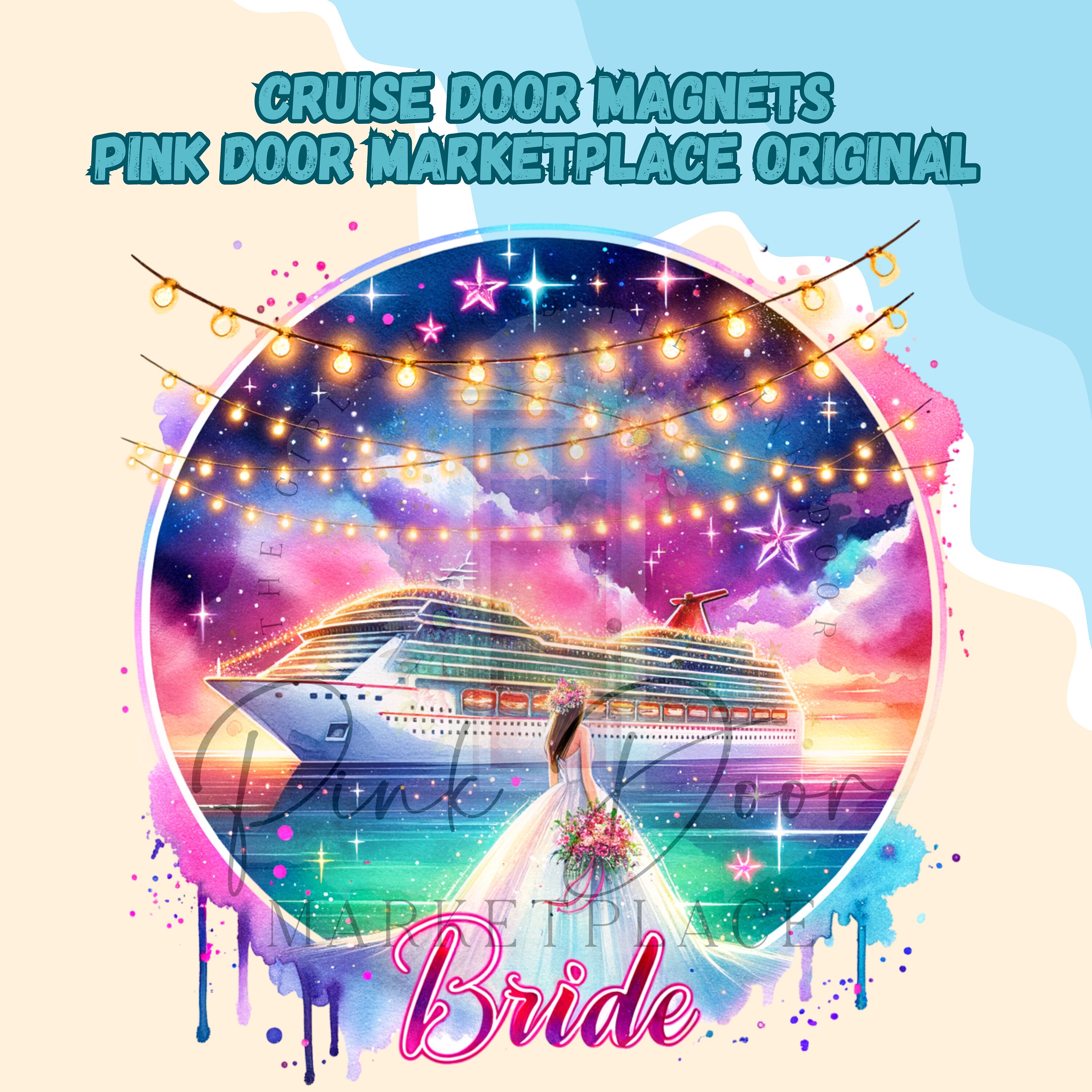 Cruise Door Magnet, Personalized Door Magnet, Wedding Magnet, Travel ...