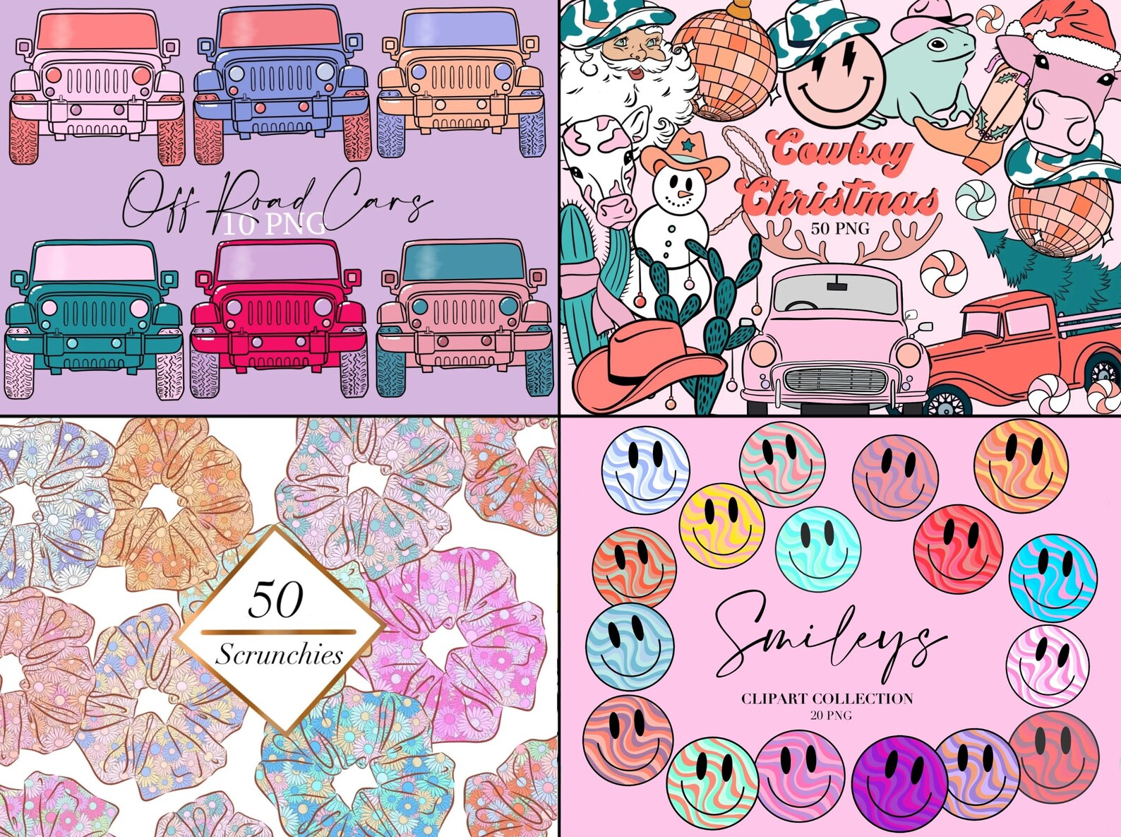 Hippie Clipart Bundle Groovy Clip Art Set Boho Clipart Png - Etsy