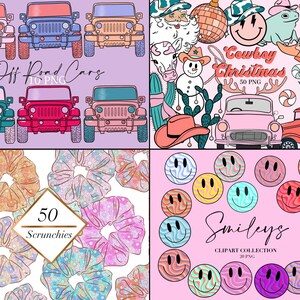 Hippie Clipart Bundle, Groovy Clip Art Set, Boho Clipart Png, Retro ...