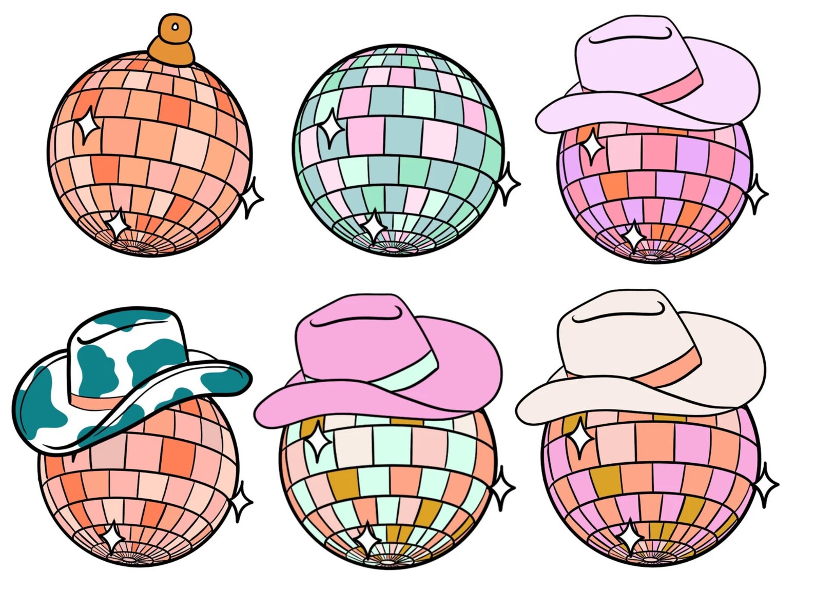 Cowboy Christmas Clipart Boho Christmas Clip Art Hippie - Etsy
