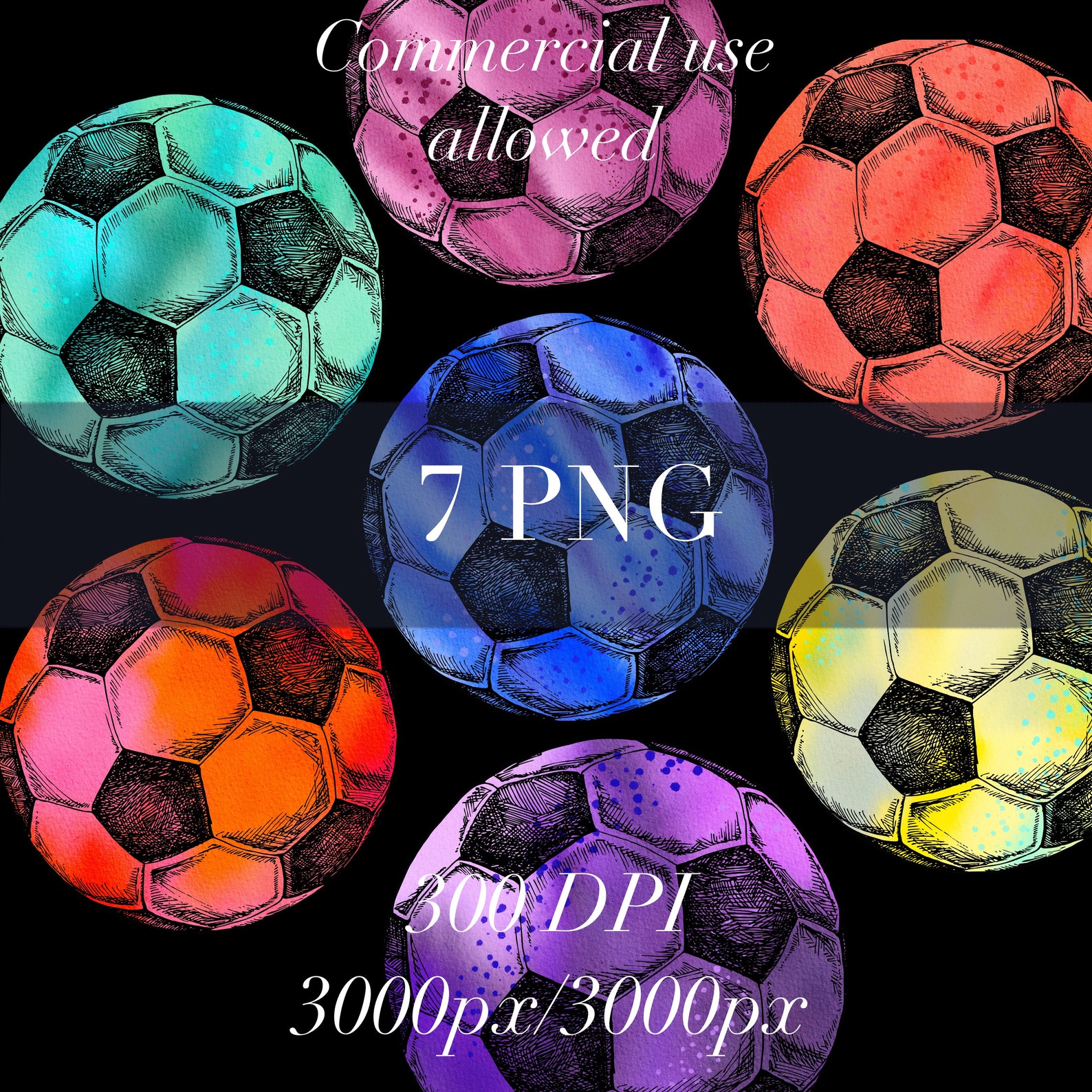 Soccer Clipart, Soccer Clip Art Set, Football Clipart, Soccer Clipart ...