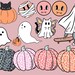 Hippie Halloween Clipart, Groovy Halloween Clip Art, Retro Clipart Set ...
