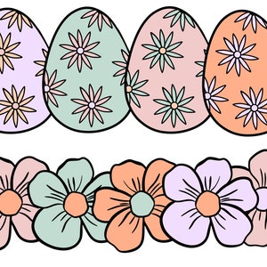 Groovy Easter Clipart Hippie Easter Clip Art Easter Bunny - Etsy