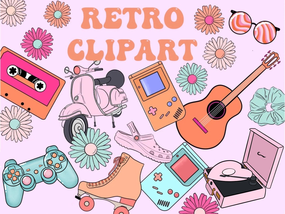 Retro Clipart, Hippie Clip Art, Hippy Png, 90s Clipart, 70s Png, 80s ...
