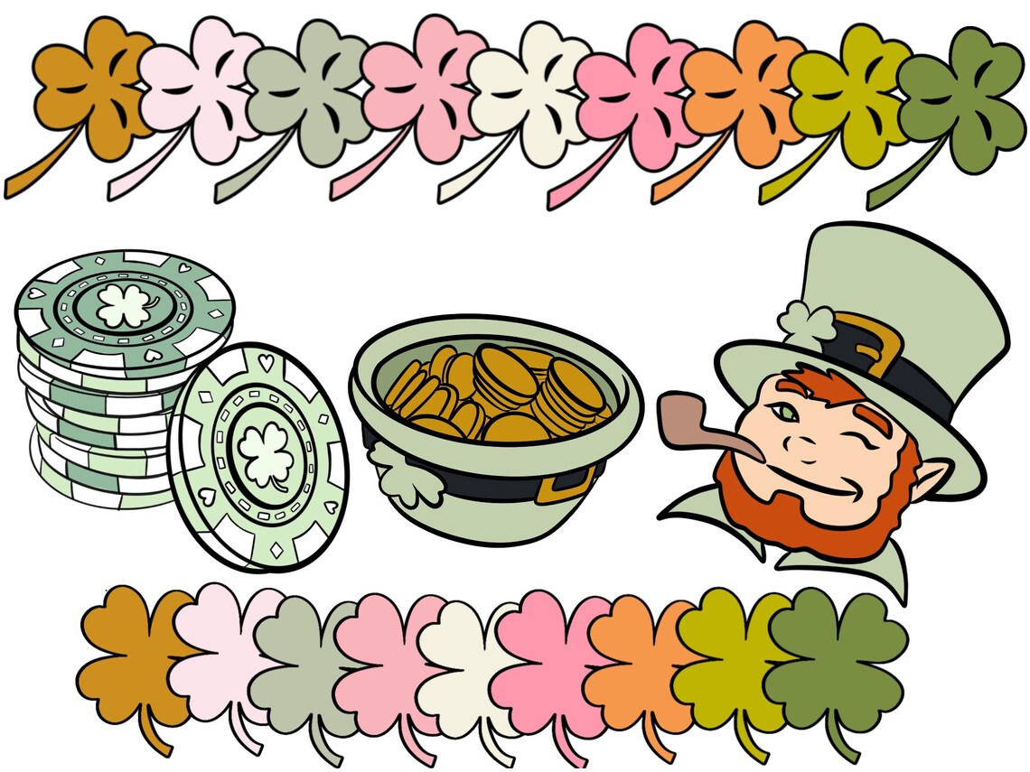 St. Patricks Day Clipart Groovy St.patricks Day St. - Etsy