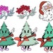 Hippie Christmas Clipart, Groovy Christmas Clip Art, Retro Christmas ...