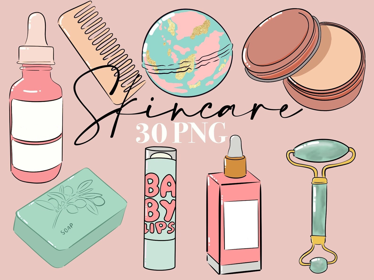 Skincare Clipart, Cosmetics Clip Art, Skin Care Clipart, Cream Png ...
