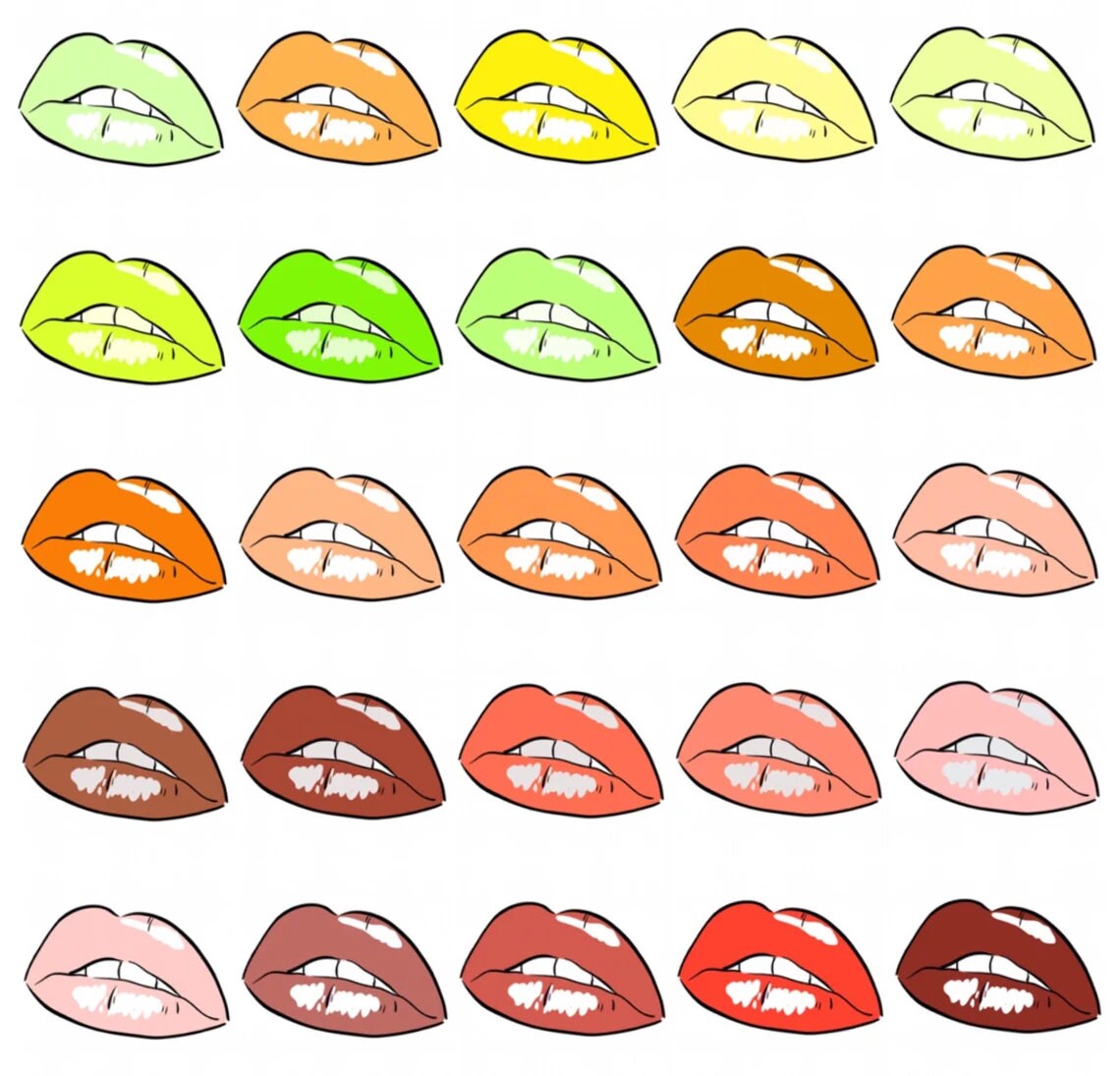 Lips Clipart, Lips Clip Art, Lips Png, Lips Svg, Lips Sublimation, Lips ...