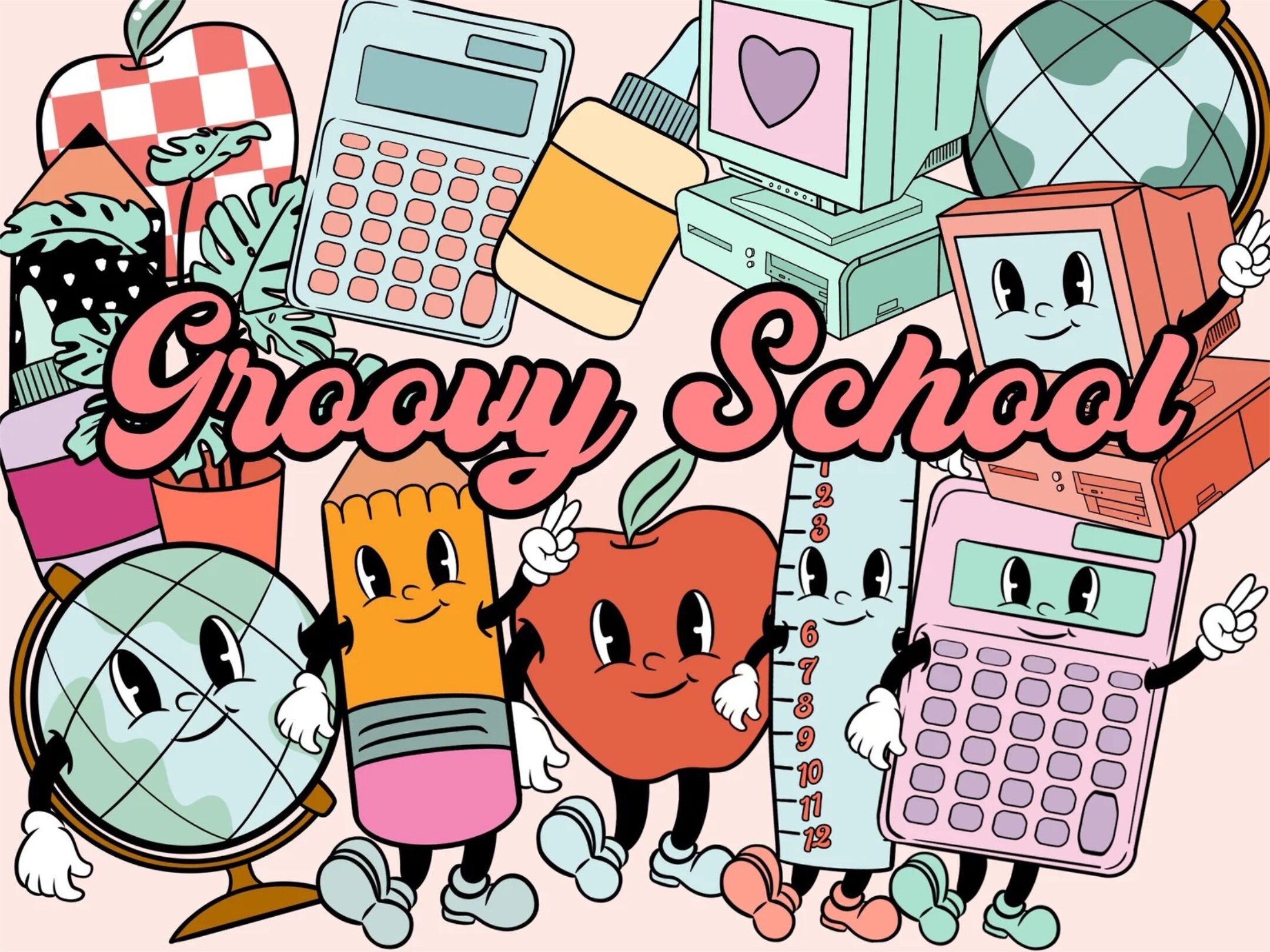 Retro School Clipart Old School Vintage Retro Tattoo Ink Art Style