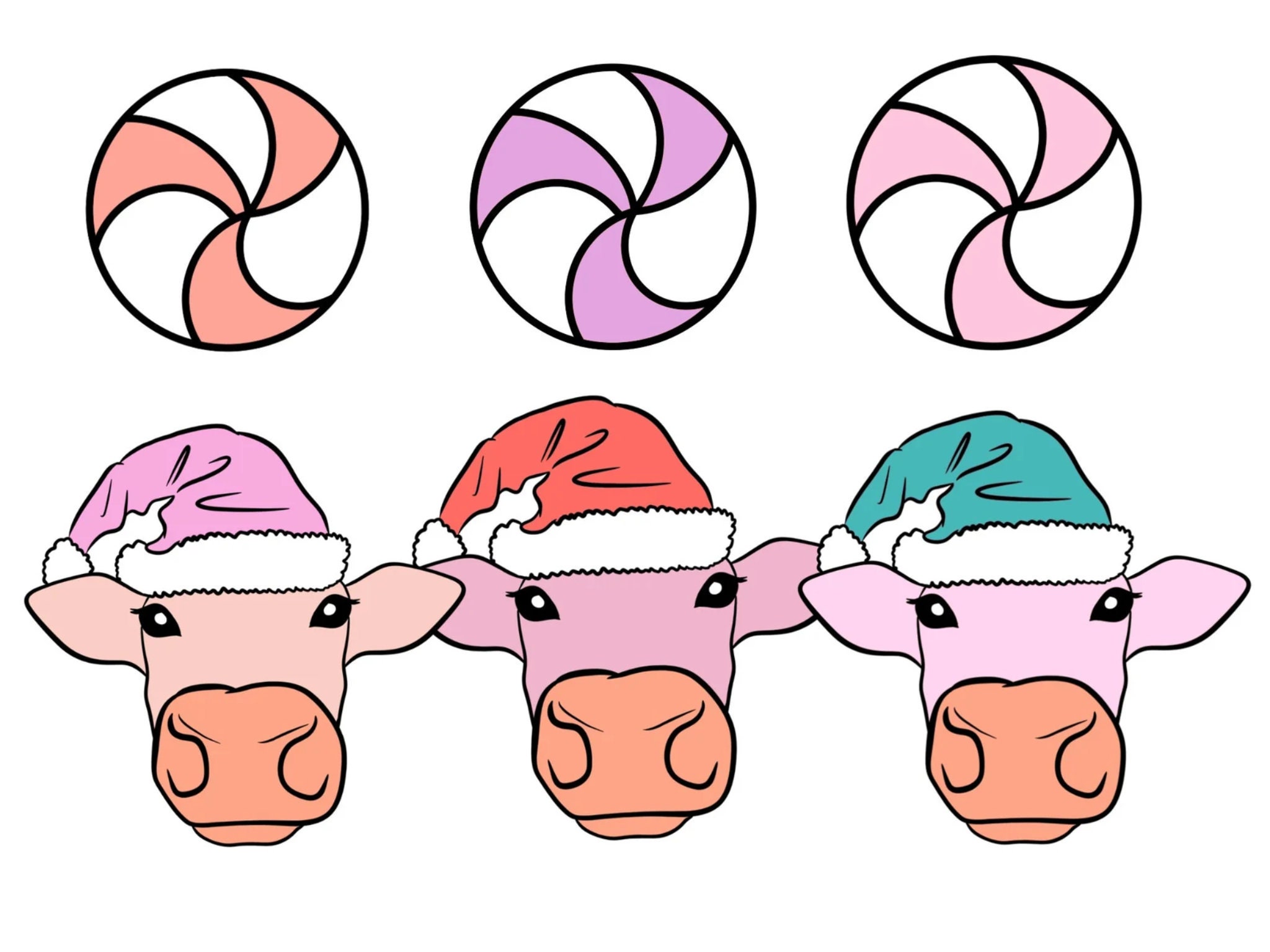 Cowboy Christmas Clipart, Boho Christmas Clip Art, Hippie Christmas Png ...