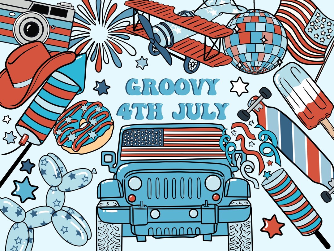 4th of July Clipart Independence Day Clip Art 4th July - Etsy