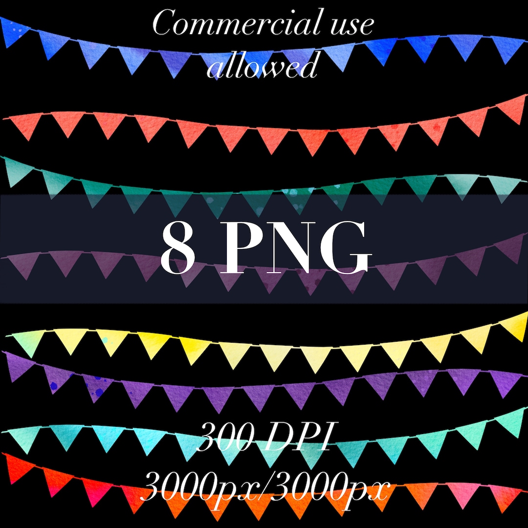 Banner Clipart, Bunting Clipart, Bunting Banner Png, Party Clipart ...