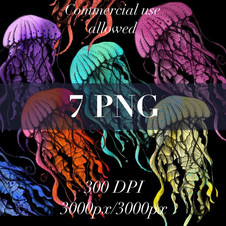 Jellyfish Clipart, Watercolor Jellyfish, Jellyfish Png, Jellyfish Clip ...