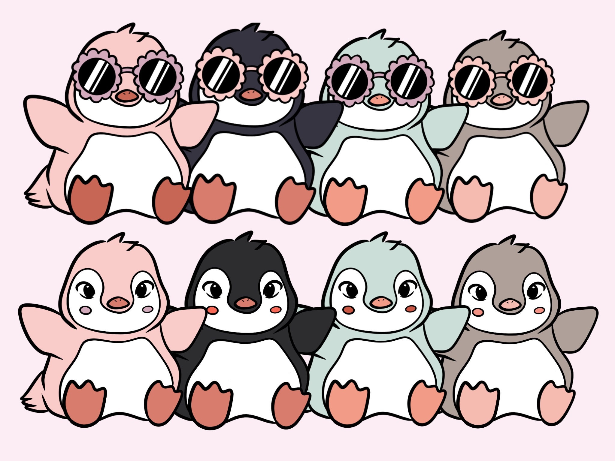 Groovy Animals Clipart Hippie Animals Clip Art Zoo Animals - Etsy