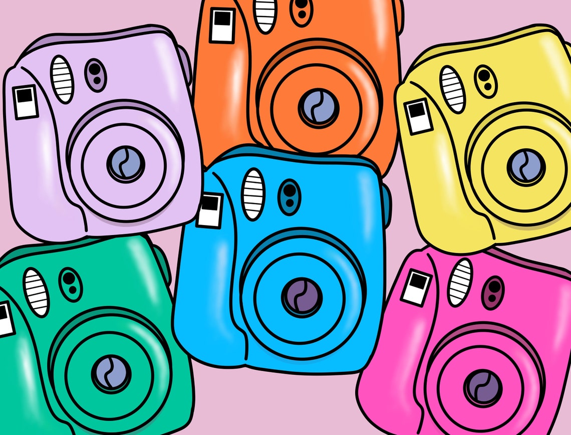 Polaroid Camera Clipart, Polaroid Camera Clip Art, Camera Png, Sticker ...