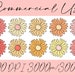 Summer Flowers Clipart, Hippie Flowers Clip Art, 70s Flowers Design ...