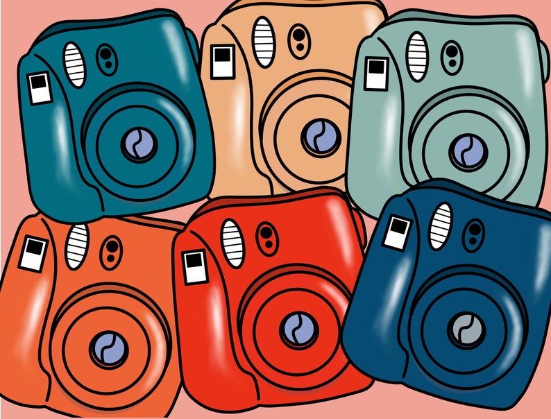 Polaroid Camera Clipart, Polaroid Camera Clip Art, Camera Png, Sticker ...