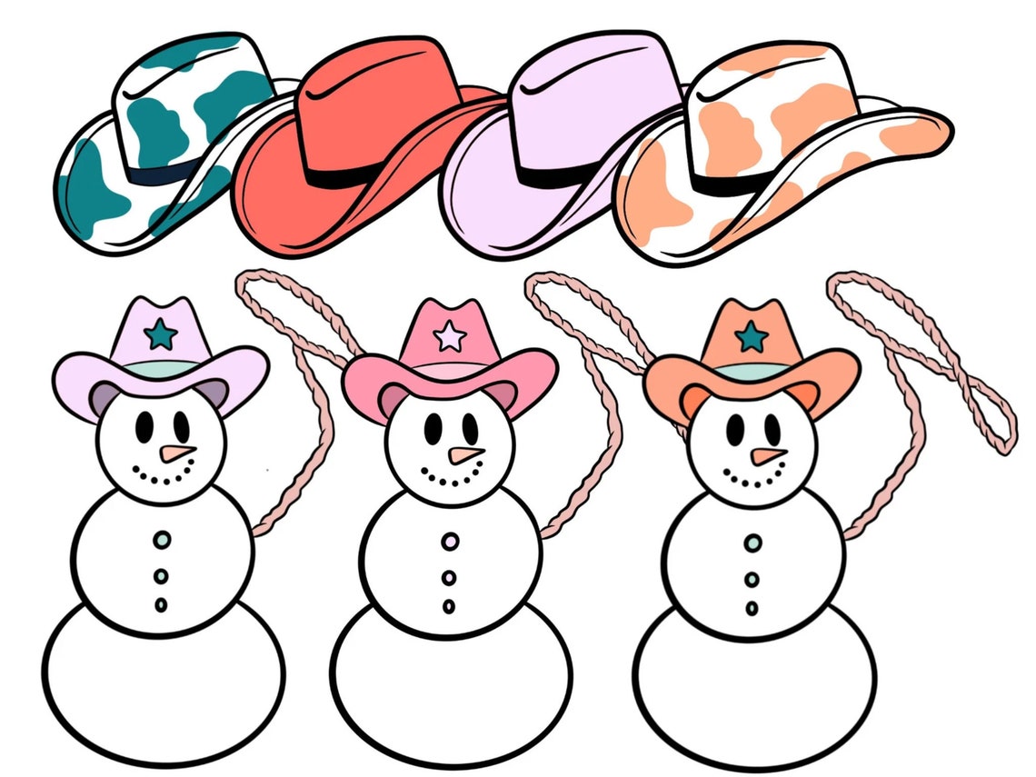 Cowboy Christmas Clipart Boho Christmas Clip Art Hippie - Etsy